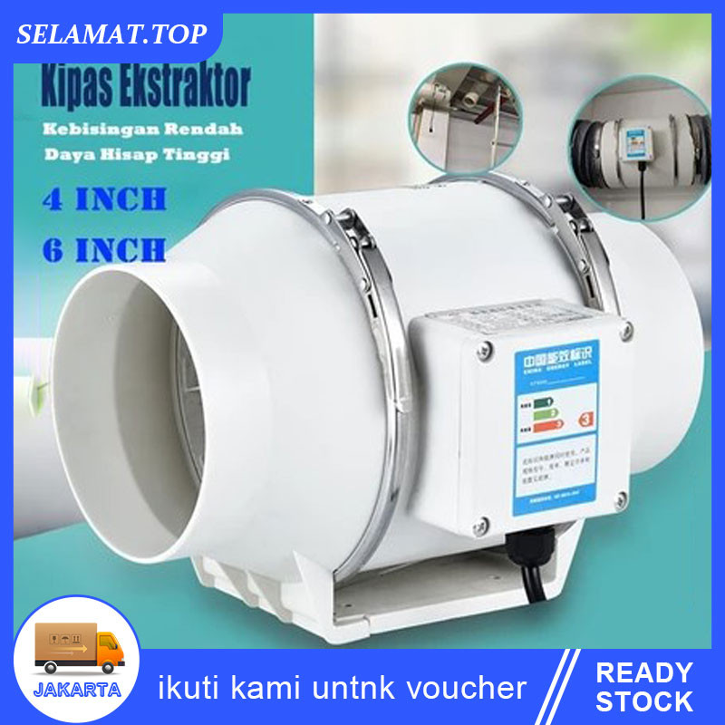 Jual Blower Dapur / 220V / 4 / 6 /8 Inci Penghisap Asap Dapur / Kipas ...