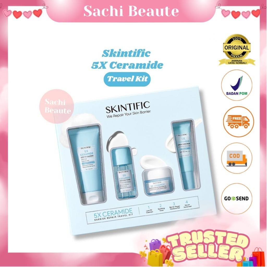 Jual SKINTIFIC 5X Ceramide Travel Kit Skincare Paket Moisturizer ...