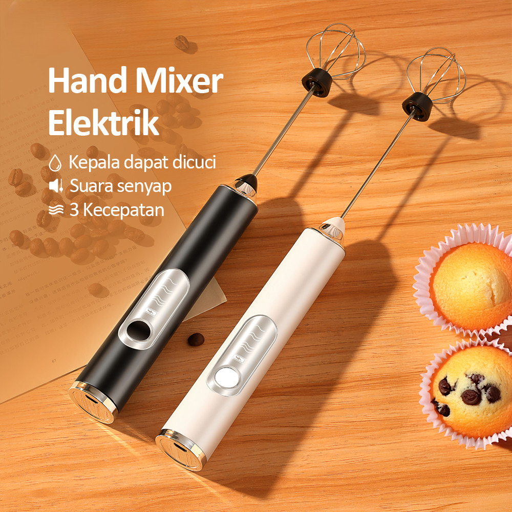 Jual Pembuih Susu Pengocok Telur Handheld Blender Milk Frother Electric ...