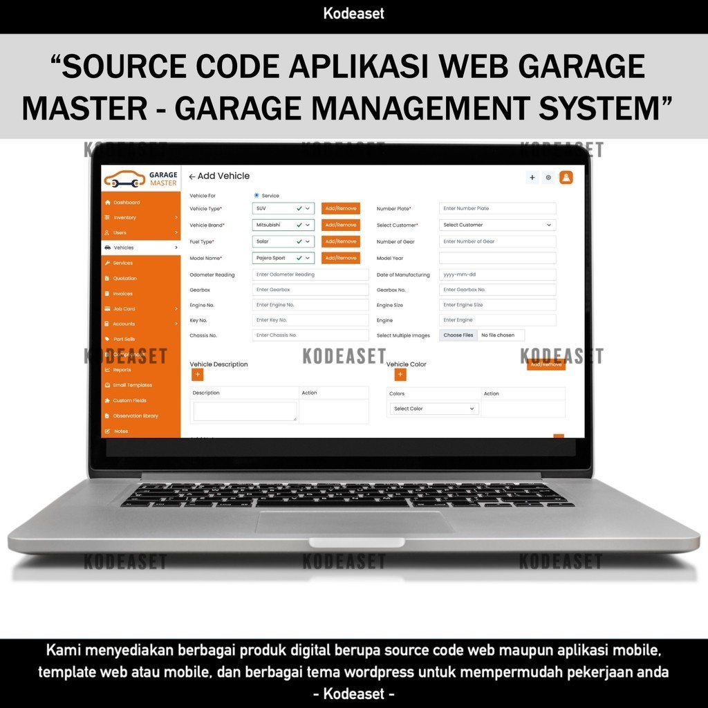 Jual SOURCE CODE APLIKASI WEB GARAGE MASTER - GARAGE MANAGEMENT SYSTEM D5 KODEASET | Shopee ...