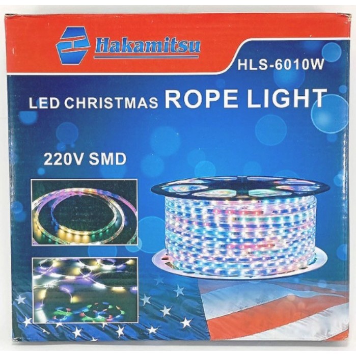 Jual LED STRIP RGB 10M MERK HAKAMITSU ROPE LIGHT HLS-6010W | Shopee ...