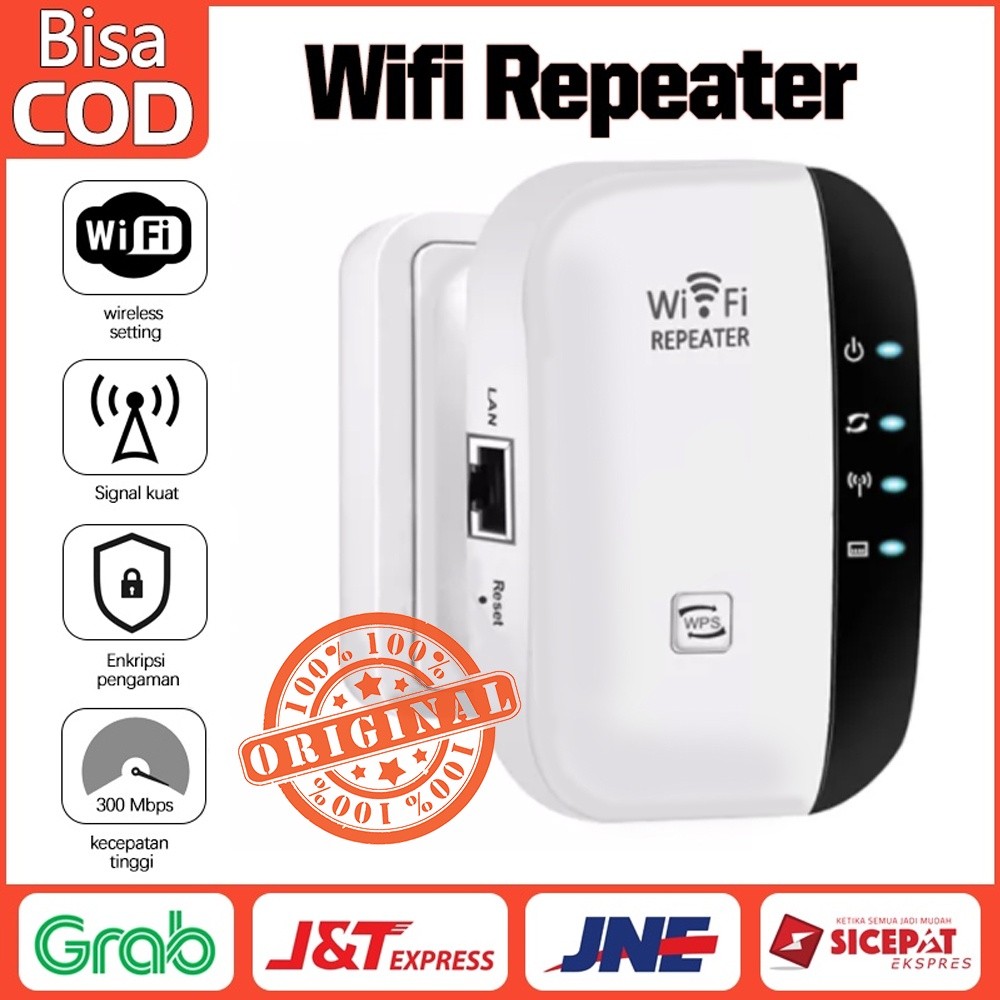 Jual [Original] WIFI Repeater 300Mbps Wireless WiFi Signal Range ...