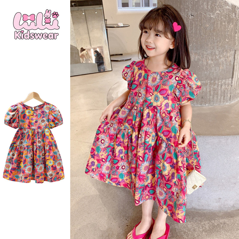 Jual [Lulu Kidswear] 2-11 Tahun Haasya Kids 2-6 Tahun Gadis Gaun Bunga ...