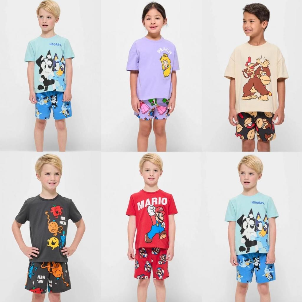 Jual NEROSHOP Homie Tee Kids Set | size 1-8 years | bluey mario ...