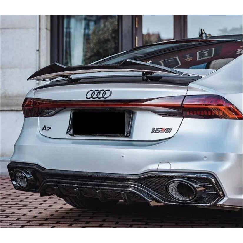 Jual REAL CARBON FIBER REAR WING TRUNK LIP TAIL SPOILER Cover Body Kit ...