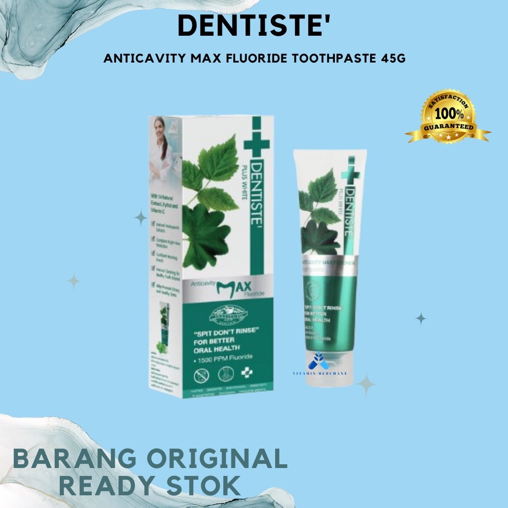Jual Dentiste Anticavity Max Fluoride Toothpaste 45g - w&w | Shopee ...