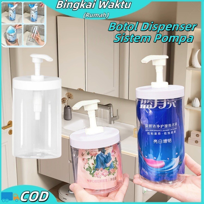 Jual 500/1000ML Botol Pompa Tekan Botol Sabun Detergen Botol Pompa ...