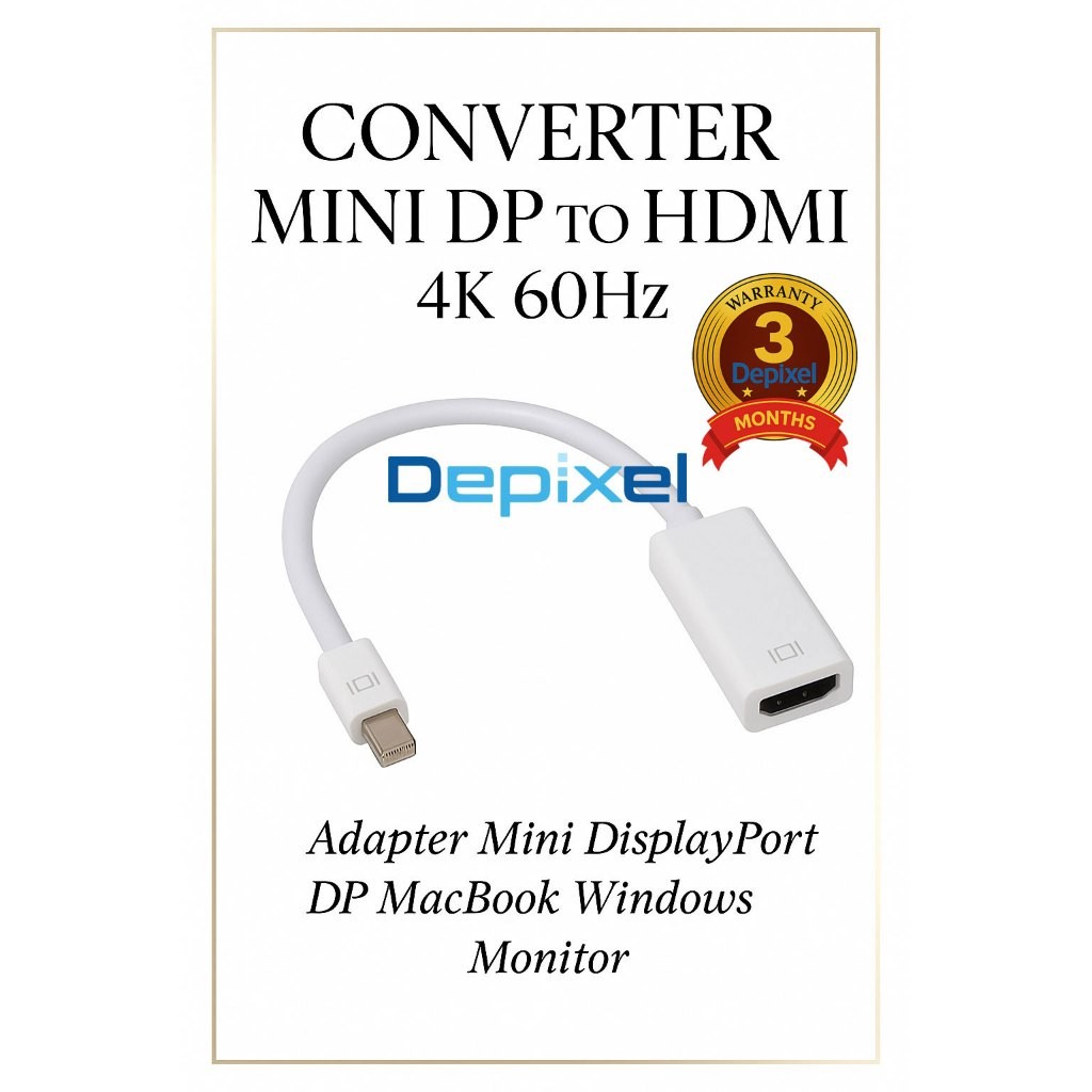 Jual Depixel Converter Mini DP to HDMI 4K 60Hz Adapter Mini DisplayPort ...