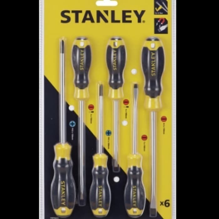 Jual Stanley Obeng Plus Minus 6 Pcs Set Stanley STMT66672 Cushion Grip ...