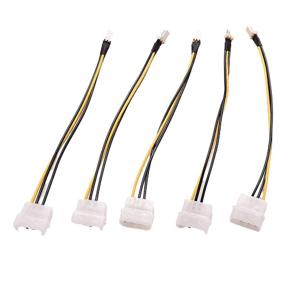 Jual 20cm Adapter 5 Pcs 4-Pin Molex/IDE to 3-Pin CPU Case Fan Power ...