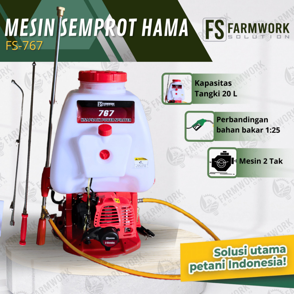 Jual Mesin Semprot Hama 2Tak, 4Tak 20 Liter / Knapsack Power Sprayer FS767 | Shopee Indonesia