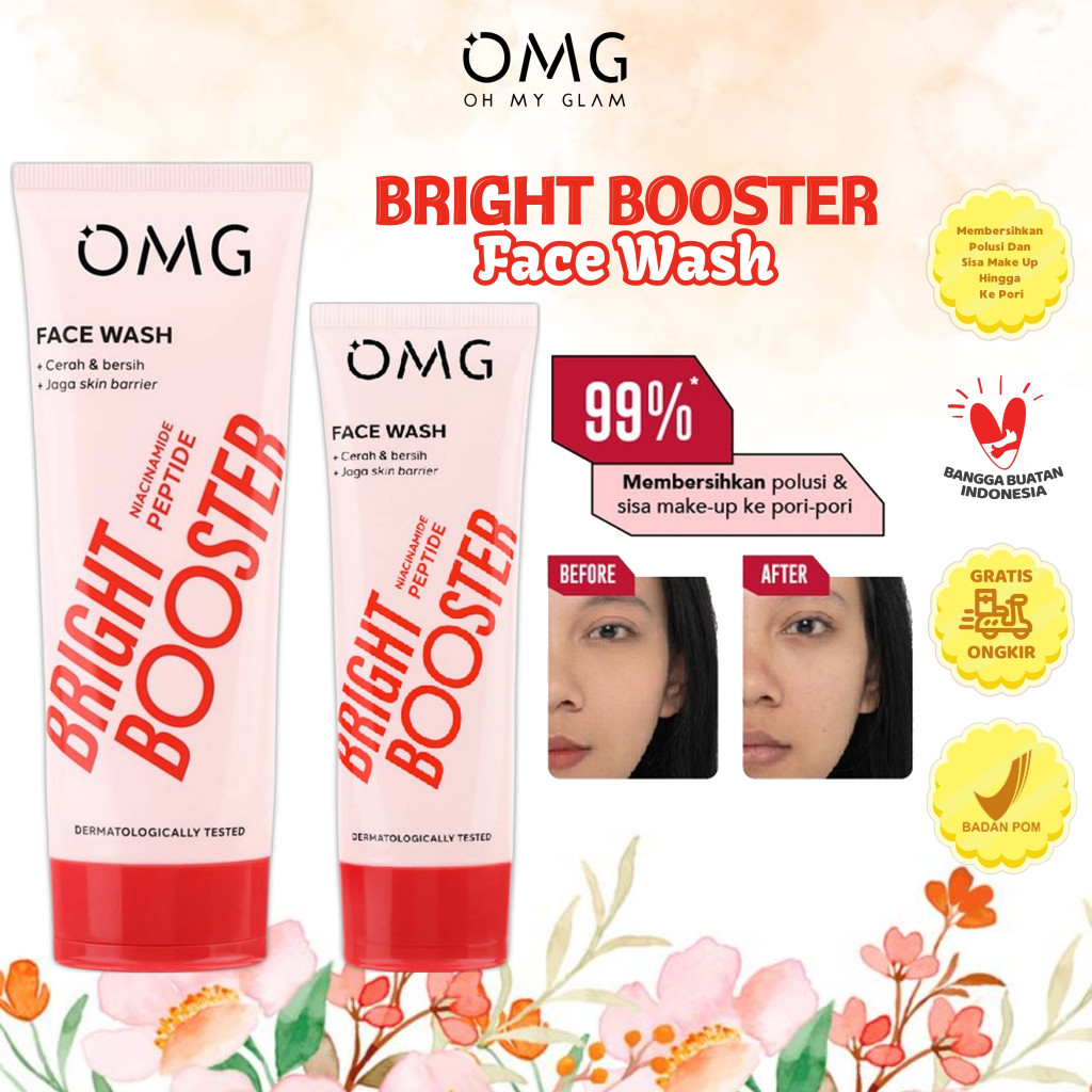 Jual OMG Oh My Glow Bright Booster Face Wash 50 dan 100 ml – Pembersih ...