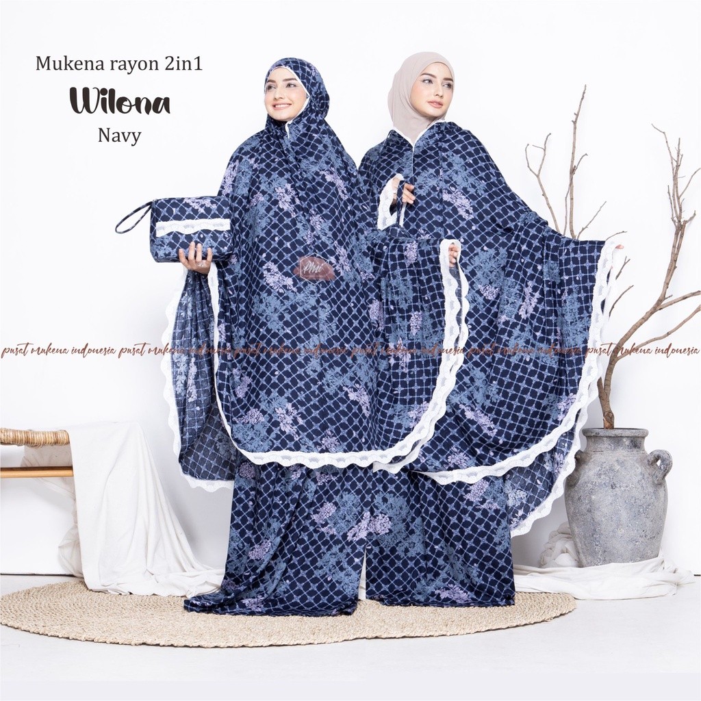 Jual Pusat Mukena Indonesia - Mukena Dewasa Rayon 2In1 Wilona | Shopee ...