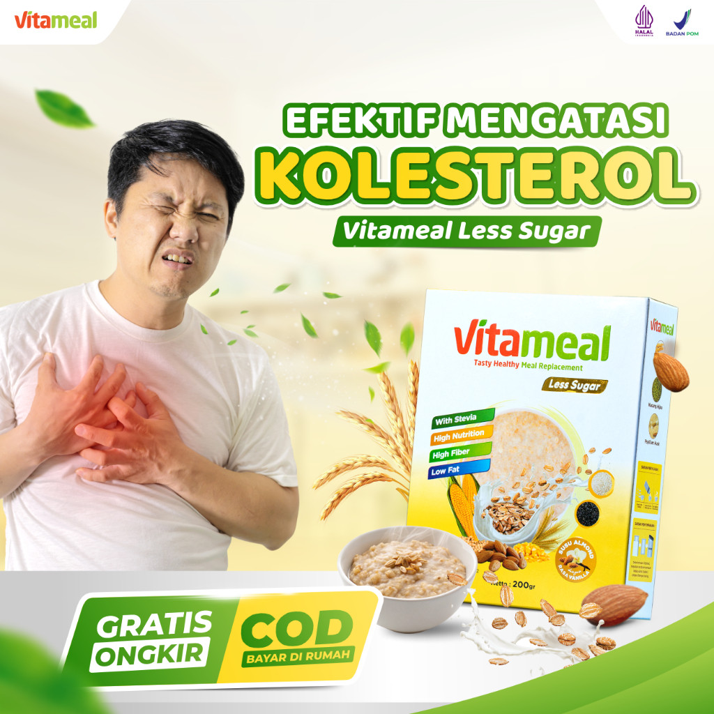 Jual Vitameal Less Sugar – Solusi Sehat untuk Kolesterol, Hipertensi ...