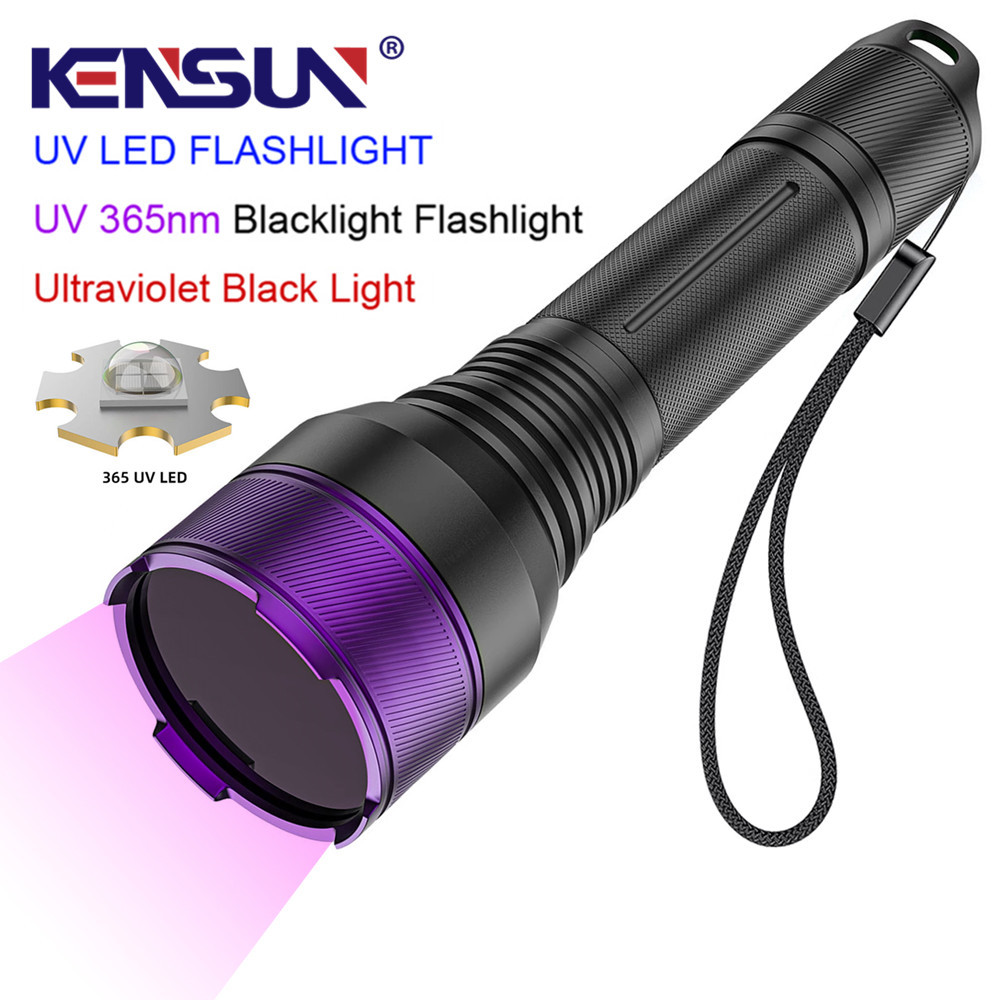 Jual Super Bright 4-core 365NM UV Flashlight High Power Black Mirror ...