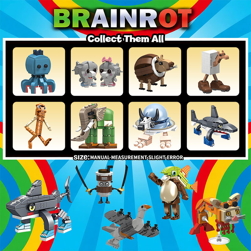 Jual NEW Italian Brainrot Building Blocks Set Figure Tung Tung Sahur ...