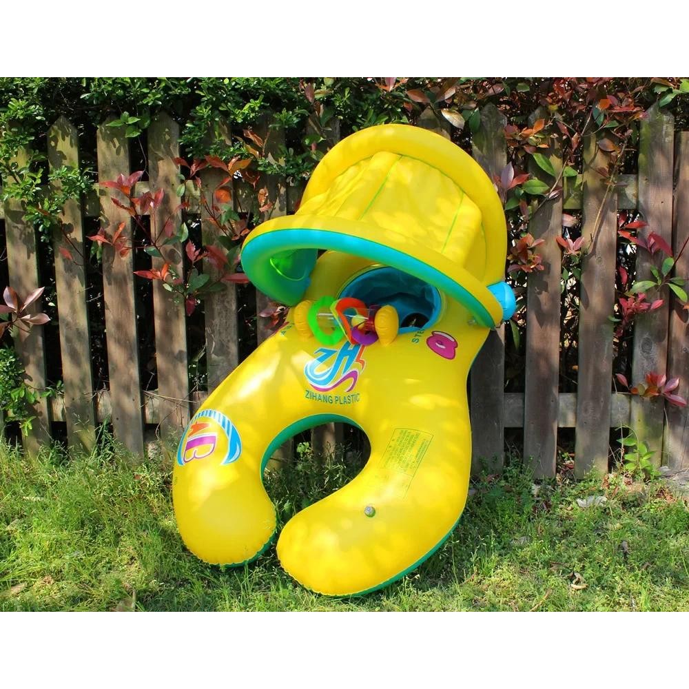 Jual Portable Mother Children Swim Circle Inflatable Safety Swimming ...