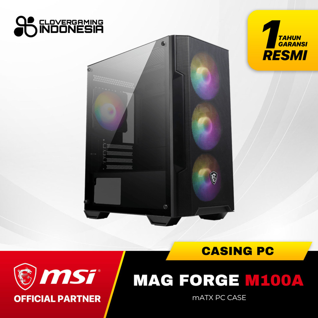 Jual MSI MAG Forge M100A M-100A mATX Casing PC Case Gaming Chasis Pre ...