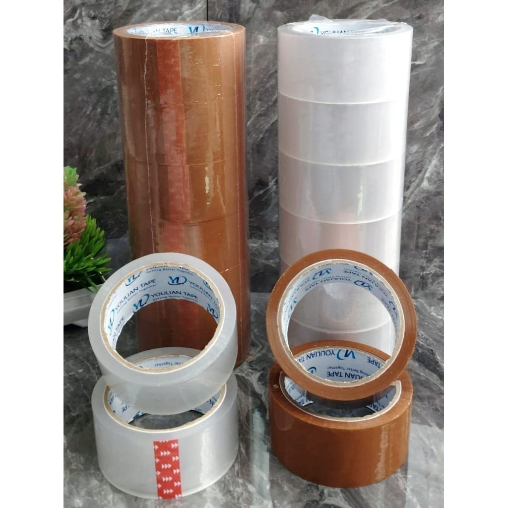 Jual (LKN) LAKBAN MURAH 45MM 90Y/TAPE LAKBAN BENING &COKLAT Youliant Tape | Shopee Indonesia