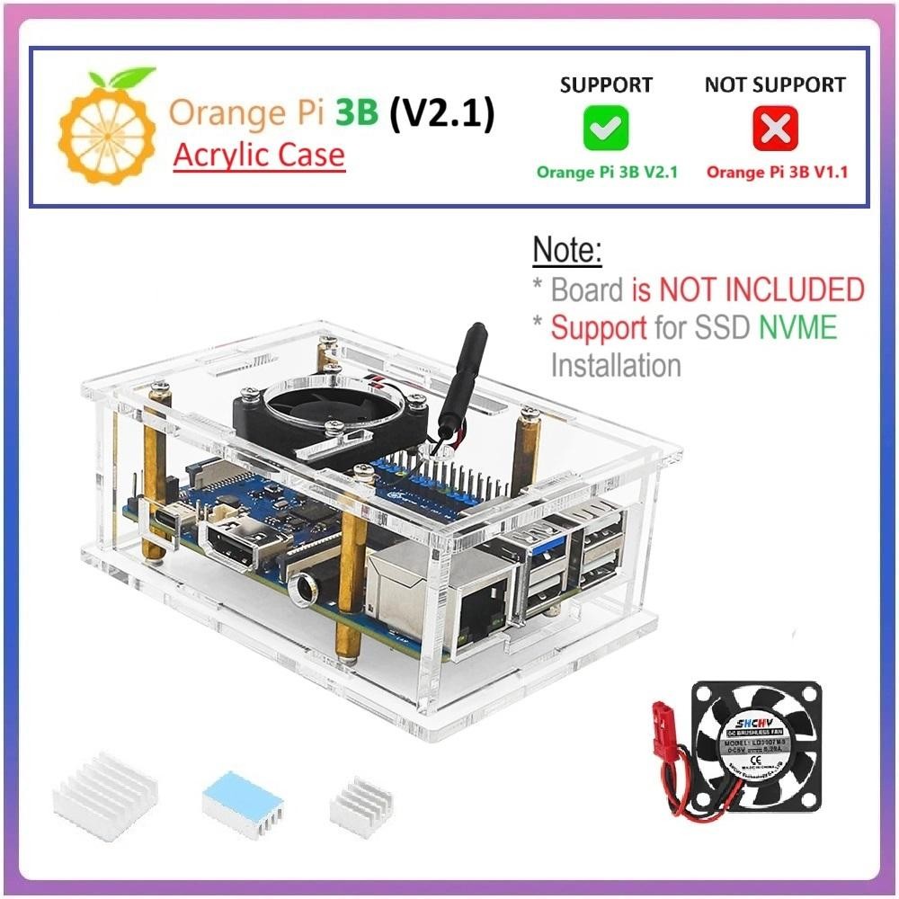 Jual Acrylic Case Compatible for Orange Pi 3B V2.1 & Orange Pi 4A with ...