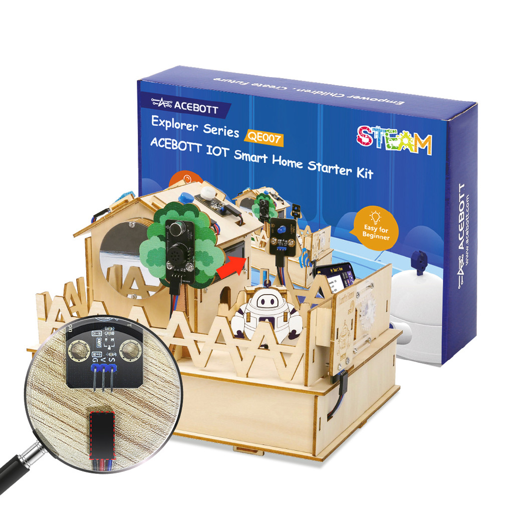 Jual ACEBOTT Smart Home STEM STEAM Starter Kit Casa de madera IoT Wifi ...