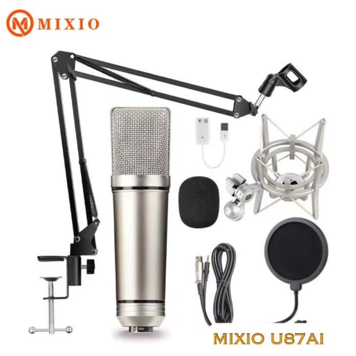 Jual MIXIO U87 Ai Studio Set Microphone Condensor Studio Mic | Shopee ...