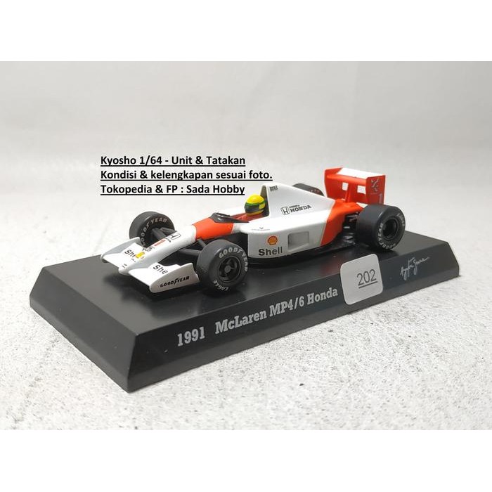 Jual AD99 Kyosho 1/64 McLaren MP4/6 Honda Ayrton Senna Edition 1991 GP ...