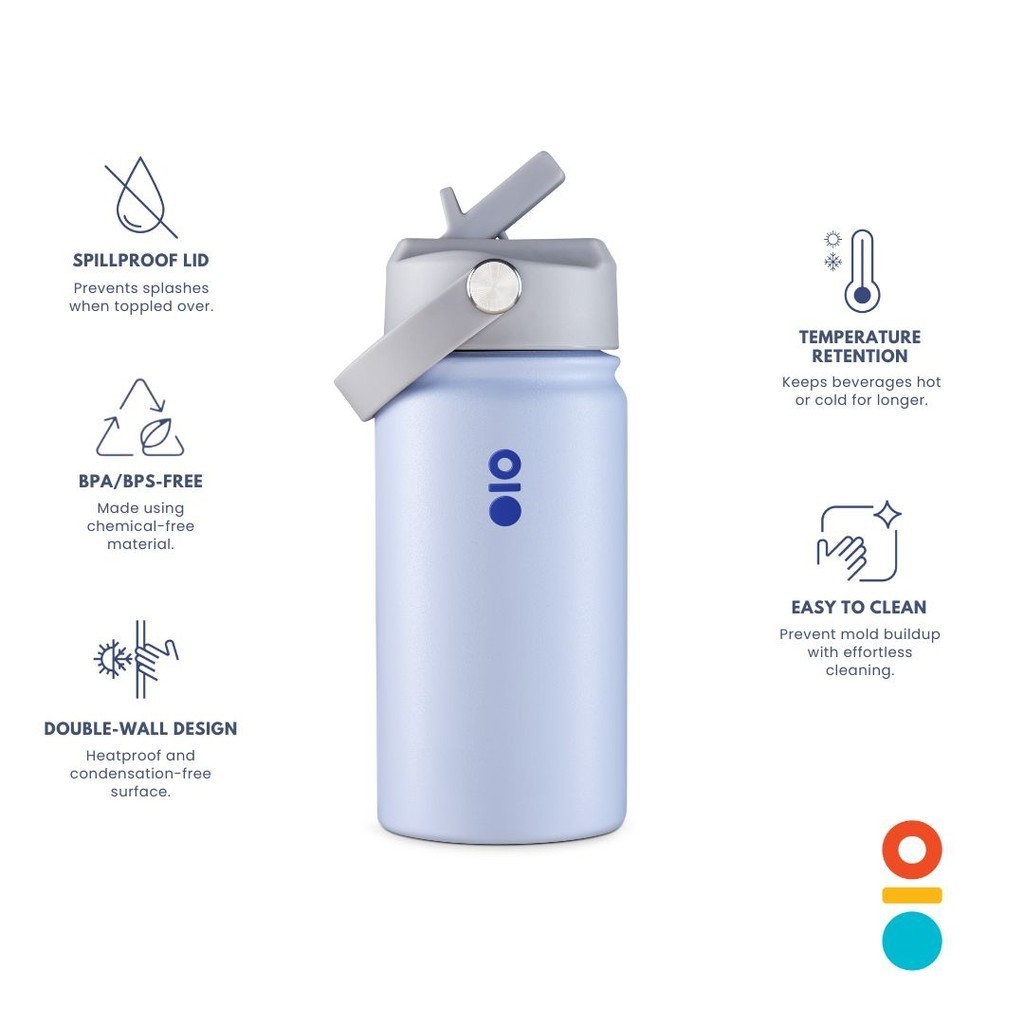 Jual Montigo | Tumbler Montigo Ace Bottle Mini 14oz - 410ml Blue Milk Tea | Shopee Indonesia