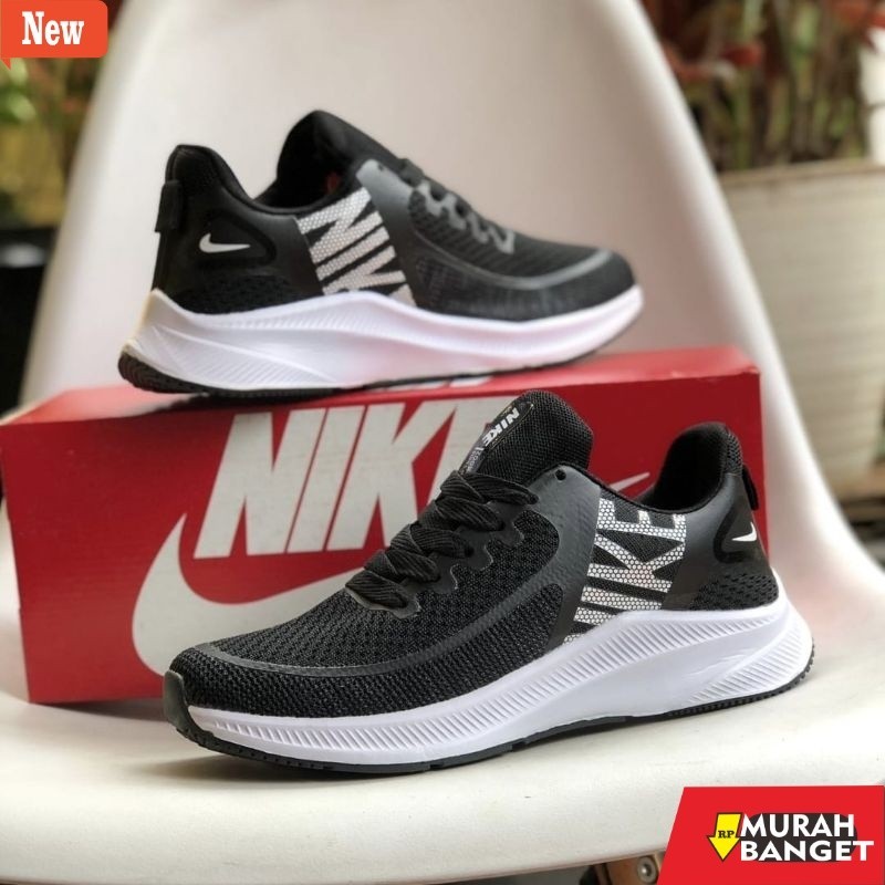 Jual sepatu shopee haul Sepatu runing pria hitam putih original vietnam ...