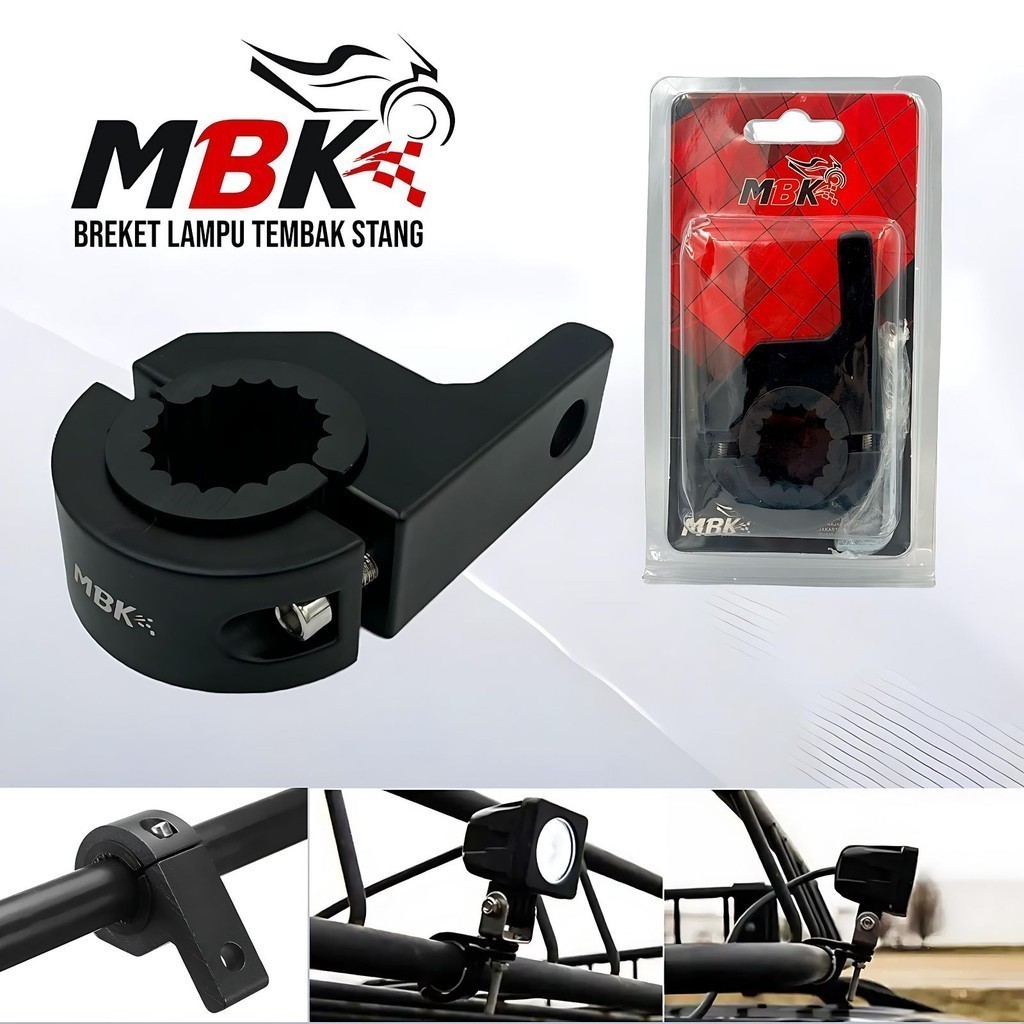Jual Breket Lampu Tembak Stang MBK Bahan Aluminium dan Karet isi 1 Pcs ...