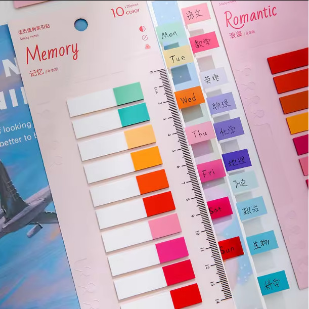 Jual 200 Pcs Index Label Sticky Notes Binder COLOUR SERIES Bisa Ditulis ...