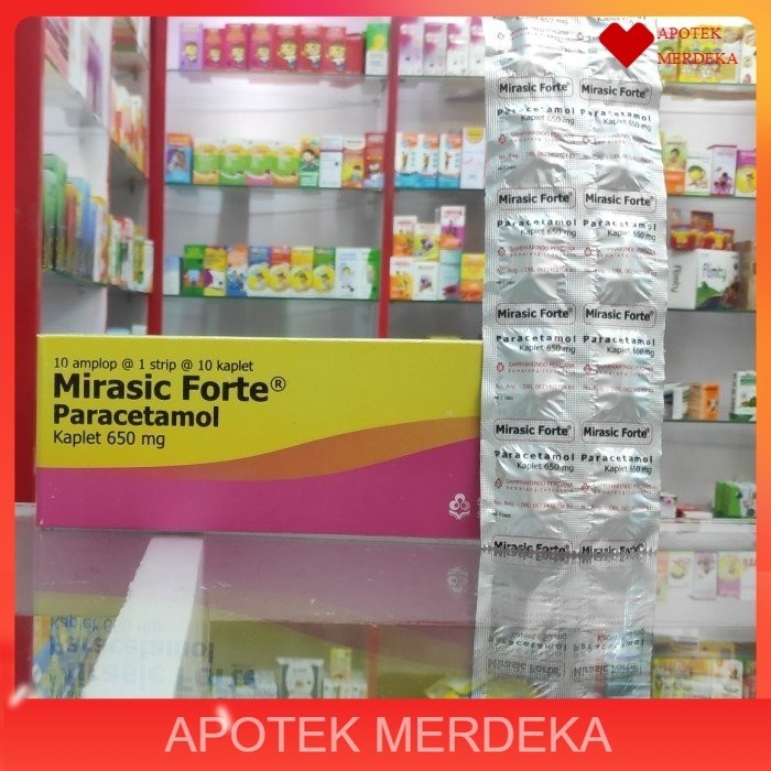 Jual mirasic forte 650 mg / mirasik parasetamol 650mg strip | Shopee ...