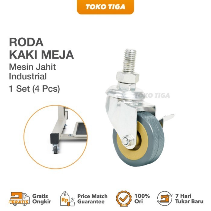Jual Roda Kaki Meja Mesin Jahit Industri 1 Set 4 Pcs | Shopee Indonesia