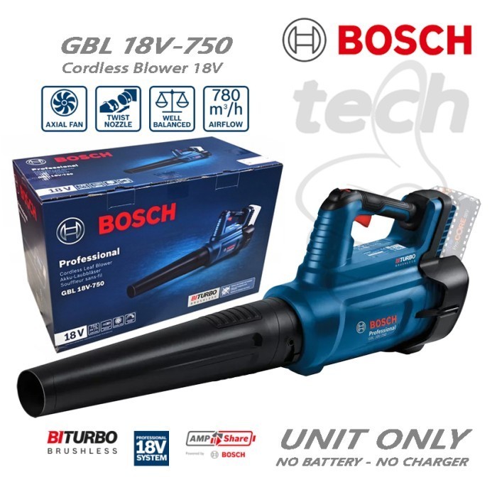 Jual Mesin Blower Baterai Cordless Blower 18V Bosch GBL 18V-750 (Unit Only) | Shopee Indonesia