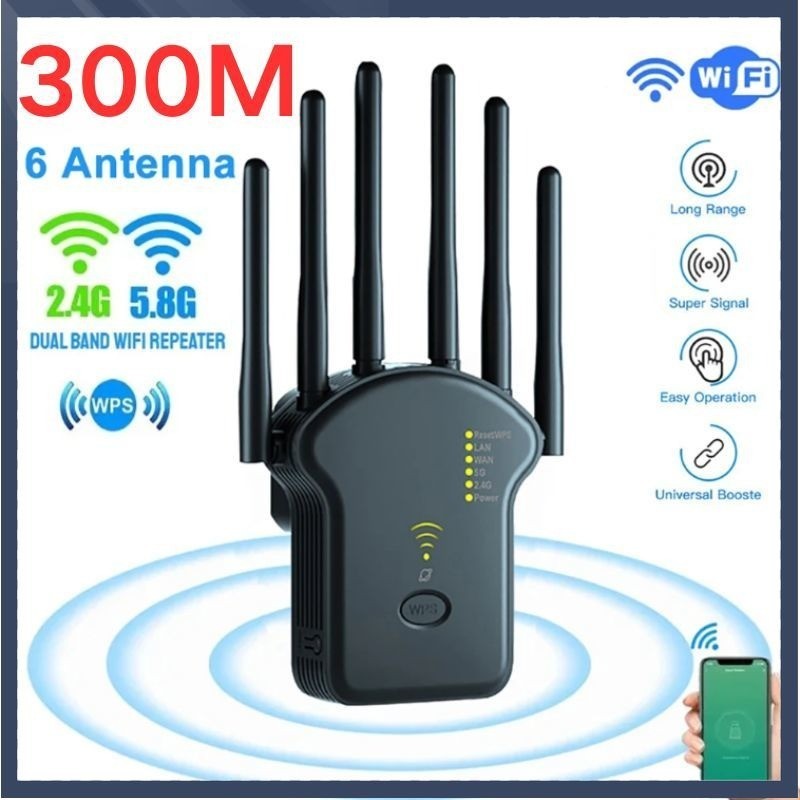 Jual 【COD】300m Wifii Repeater WiFi Repeater Wireless 5G 300Mbps 2.4G ...