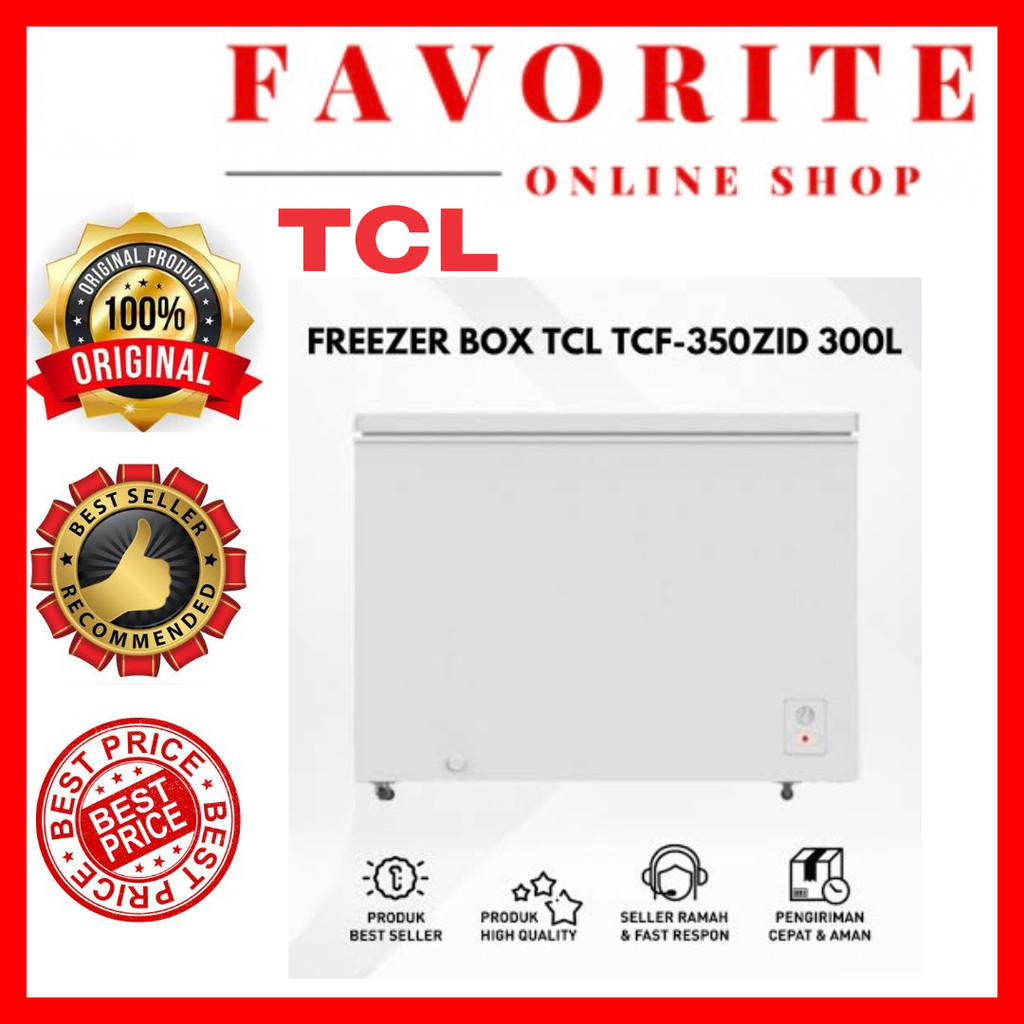 Jual FREEZER TCL TCF 350 ZID CHEST FREEZER TCL TCF-350ZID GARANSI RESMI ...