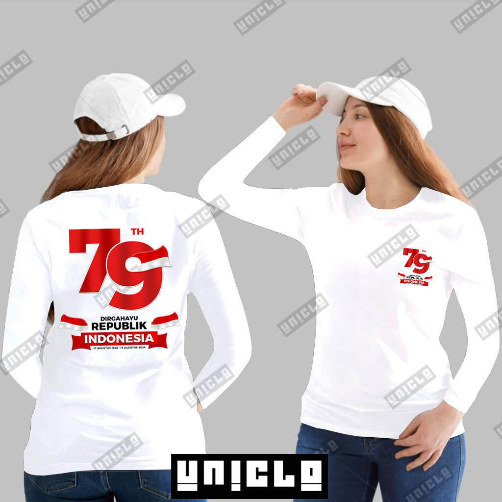 Jual KAOS 17 AGUSTUS HUT 79TH PRIA/WANITA COTTON COMBED 24s LENGAN ...