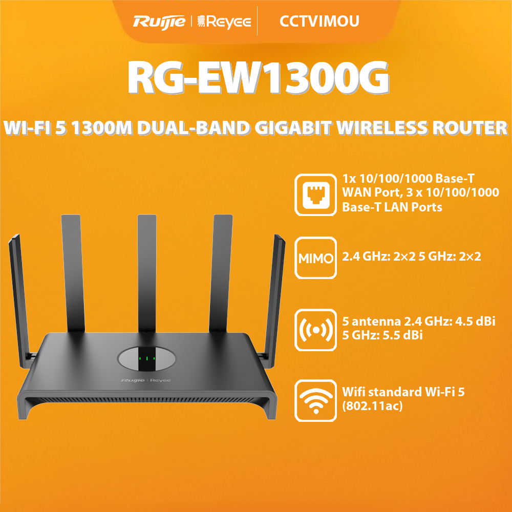 Jual RUIJIE REYEE RG-EW1300G WI-FI 5 1300M DUAL-BAND GIGABIT WIRELESS ...