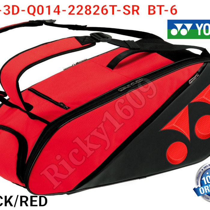 Jual TAS BADMINTON YONEX 3D PC1-3D-Q014-22826T-SR BT-6/ TAS YONEX 3D ...