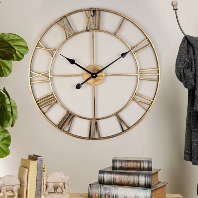 Jual Aether Realm Jam Dinding Besar American Modern Loft Cafe Iron Art ...