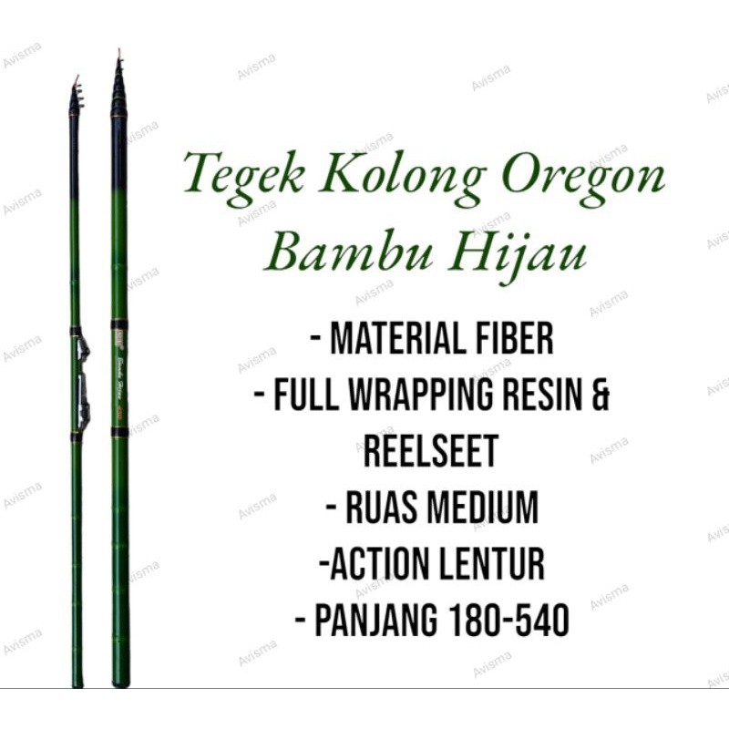Jual Joran Tegek Fiber Oregon Bambu Hijau Kolong AP | Shopee Indonesia
