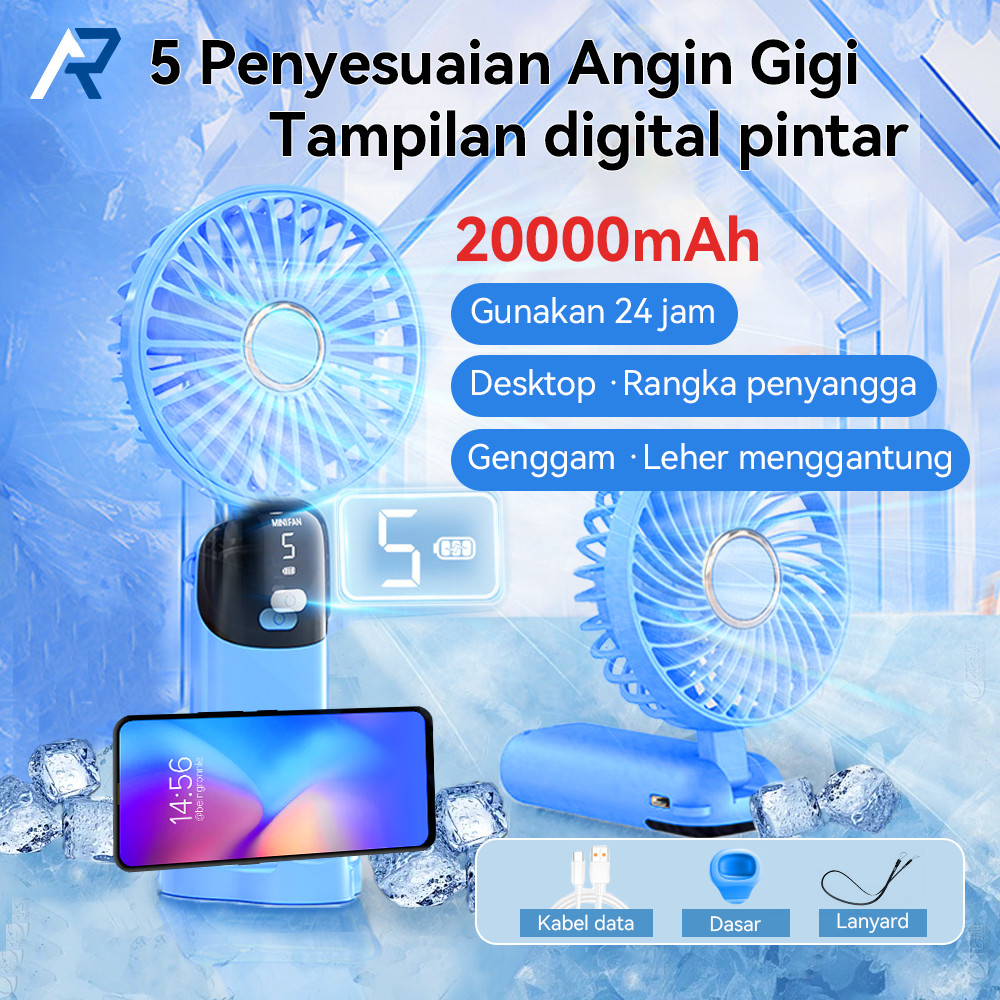 Jual 【Beli 3 gratis 1】kipas Angin Portable 20000mAh Kipas Mini Portable ...