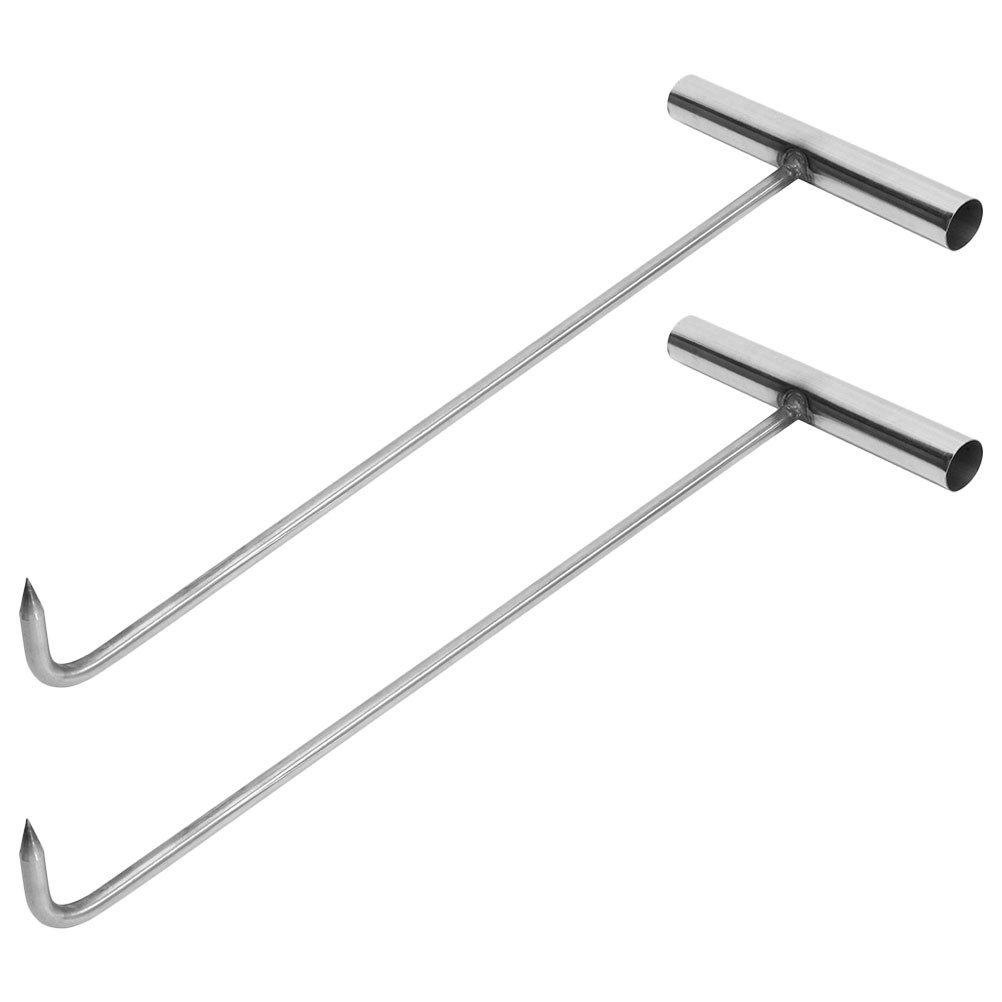 Jual 1/2pcs Manhole Cover Lifter T Handle Manhole Cover Hook Drain ...