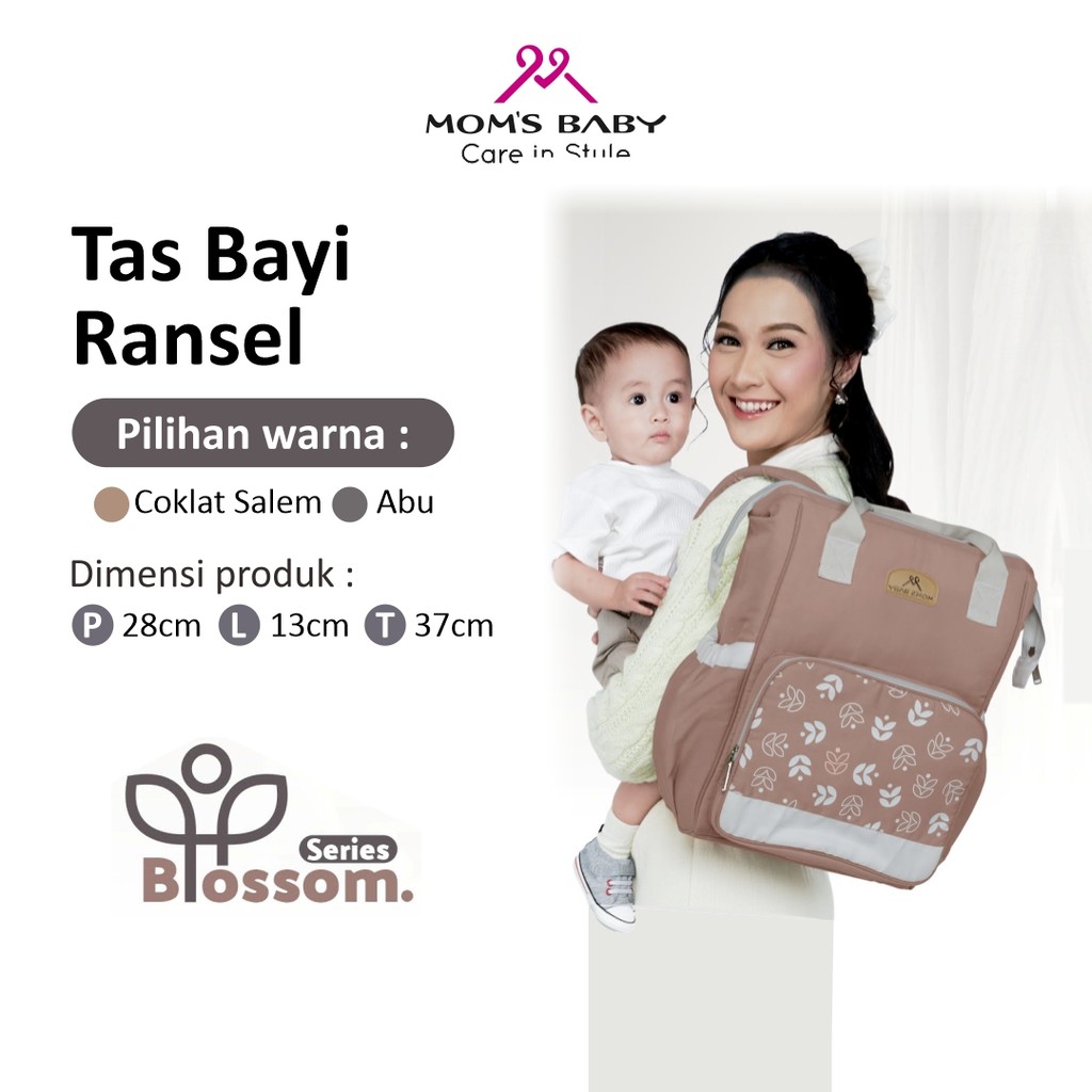 Jual Mom's Baby Tas Bayi Ransel Diapers Bag Blossom Series | Shopee ...