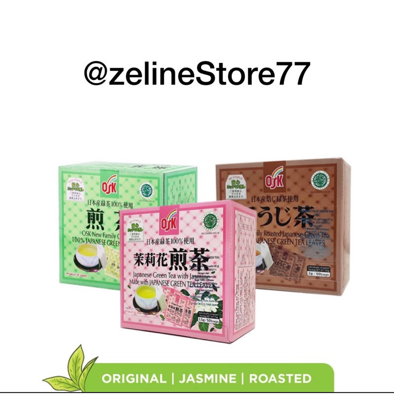Jual Teh Hijau Green Tea Jepang / OSK Japanese Green Tea 50 Sachet / Original / Jasmine ...