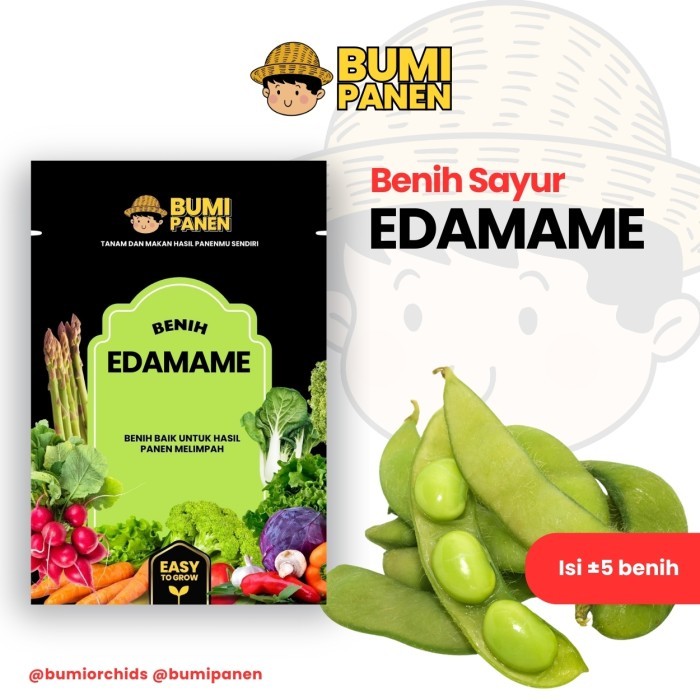 Jual BUMI ORCHIDS Benih Edamame | Panen Seed Benih Heirloom Biji Sayur ...