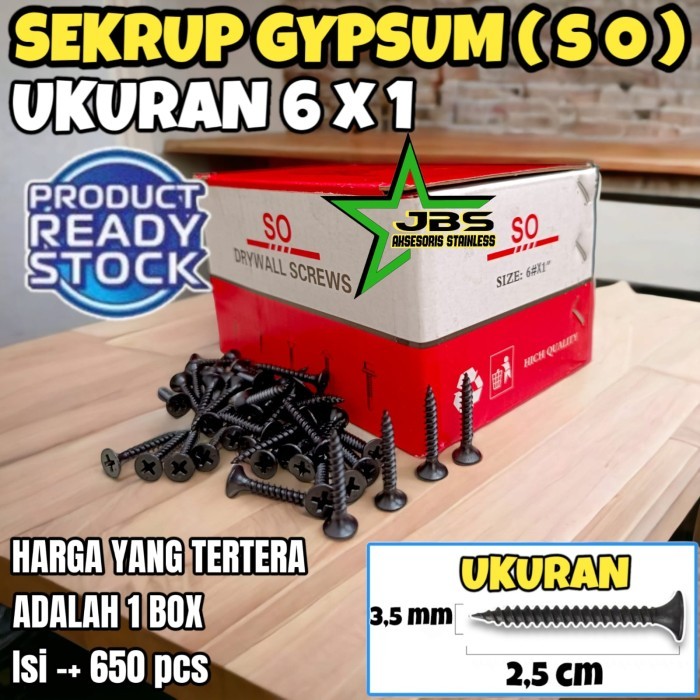Jual SA99 SEKRUP GYPSUM SO (6x1" inchi) - BAUT SKRUP GYPSUM/930 GRAM ...