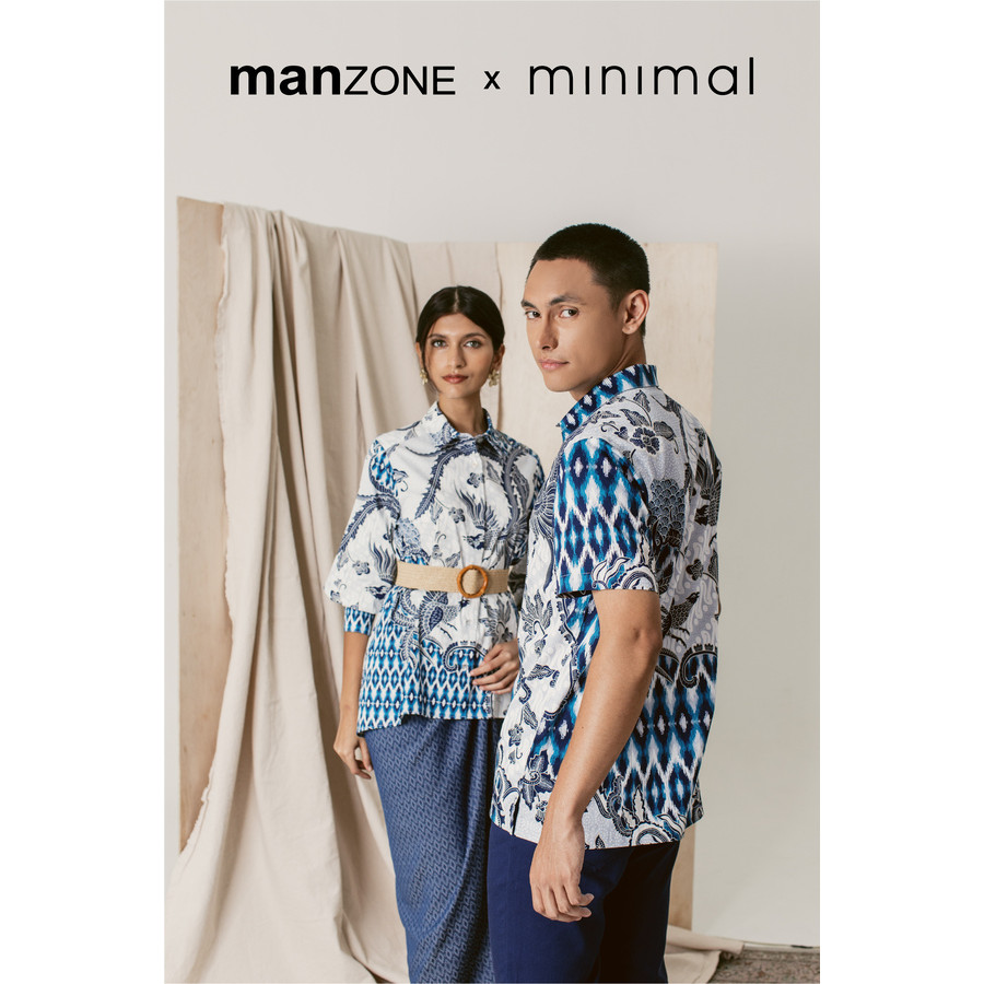 Jual MANZONE - Kemeja Lengan Pendek Batik Pria Kusuma Modern Fit ...