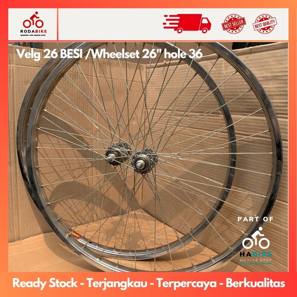 Jual Velg Sepeda Jadi 26 Besi Depan/Belakang Wheelset Besi Sepeda MINI ...