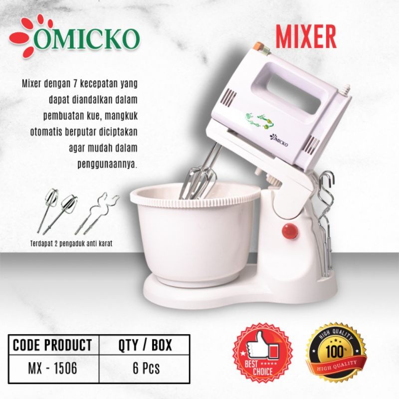Jual Mixer Kue Duduk Omicko 2 LITER Hand Mixer Elektik Pengaduk Adonan ...